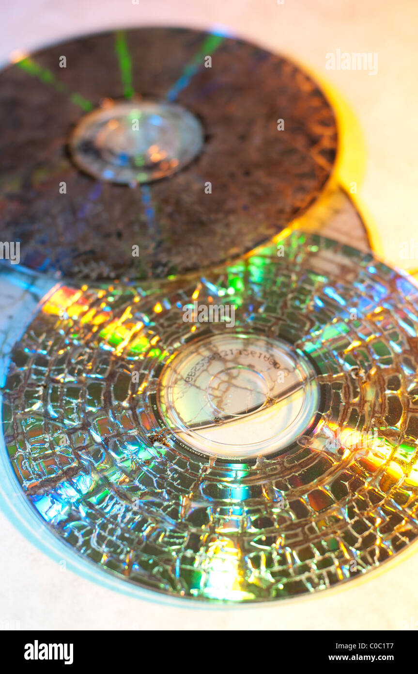 Damaged cd dvd disc hi-res stock photography and images - Alamy