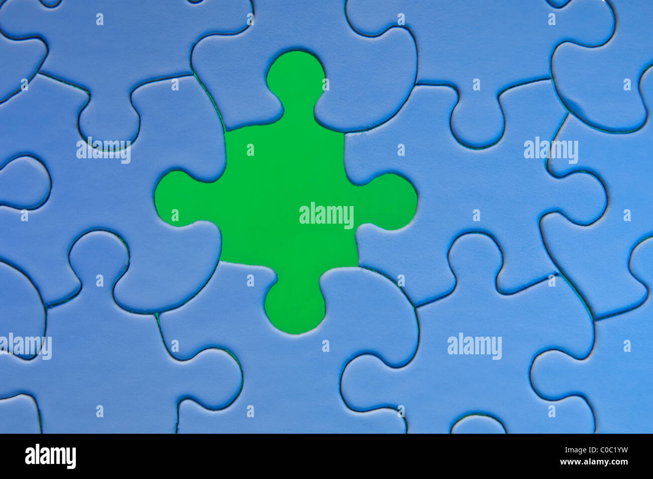 Jigsaw puzzle with missing piece Stock Photo - Alamy
