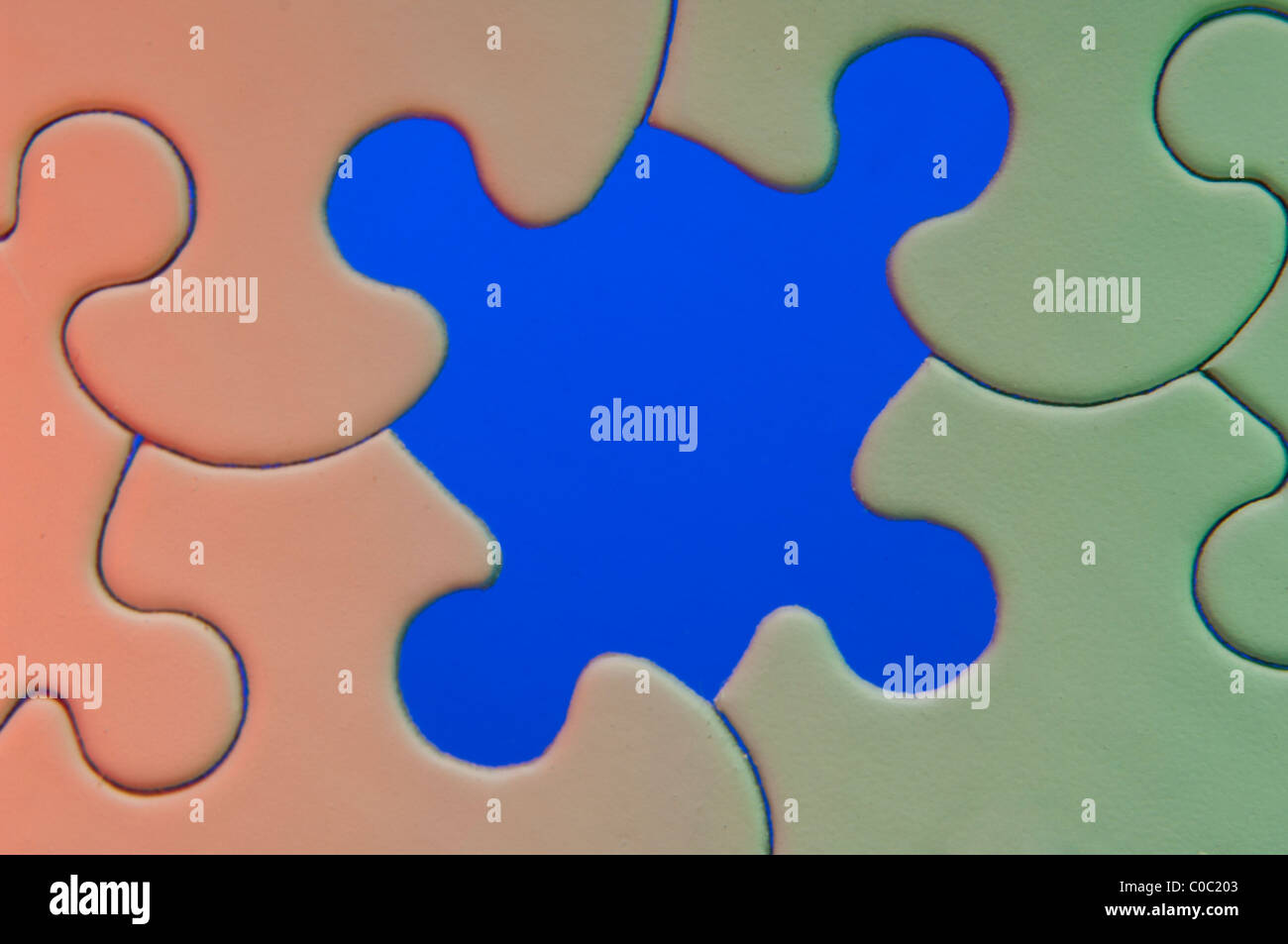 Jigsaw puzzle with missing piece Stock Photo - Alamy