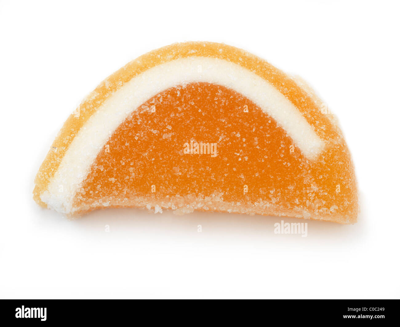 Orange jelly sweets Cut Out Stock Images & Pictures - Alamy