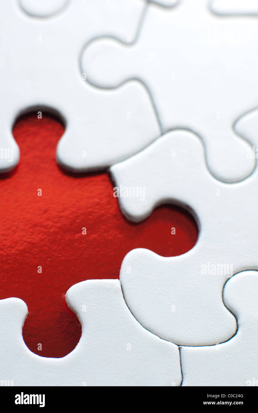 Jigsaw puzzle with missing piece Stock Photo - Alamy