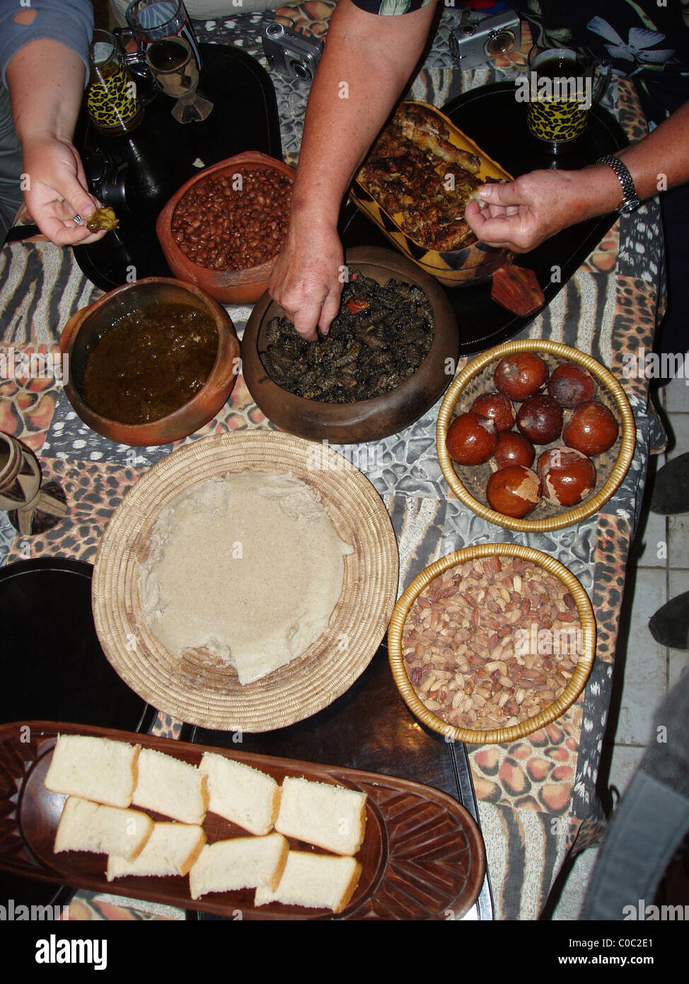 A table spread with African cuisine Stock Photo - Alamy