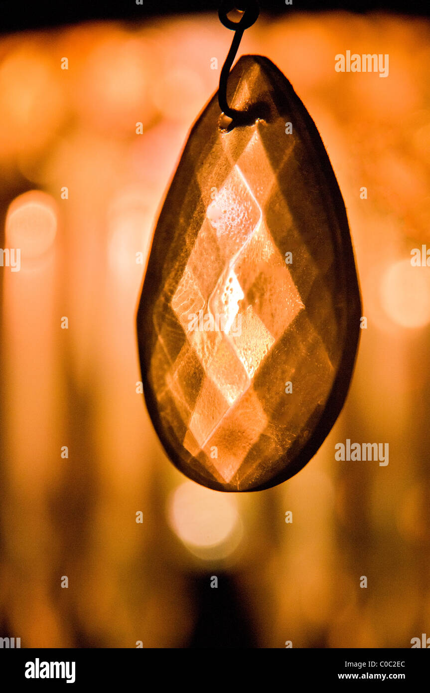 Crystal detail from a chandelier Stock Photo - Alamy