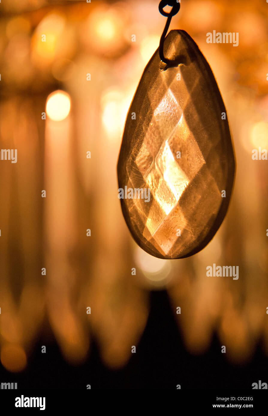 Crystal detail from a chandelier Stock Photo - Alamy