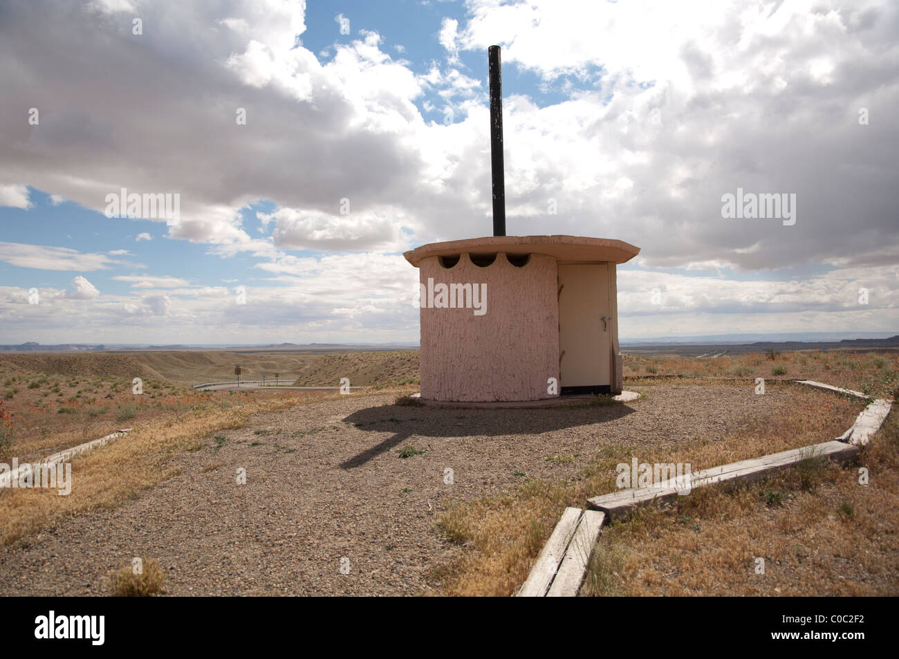 Old rest stop restroom Stock Photo - Alamy