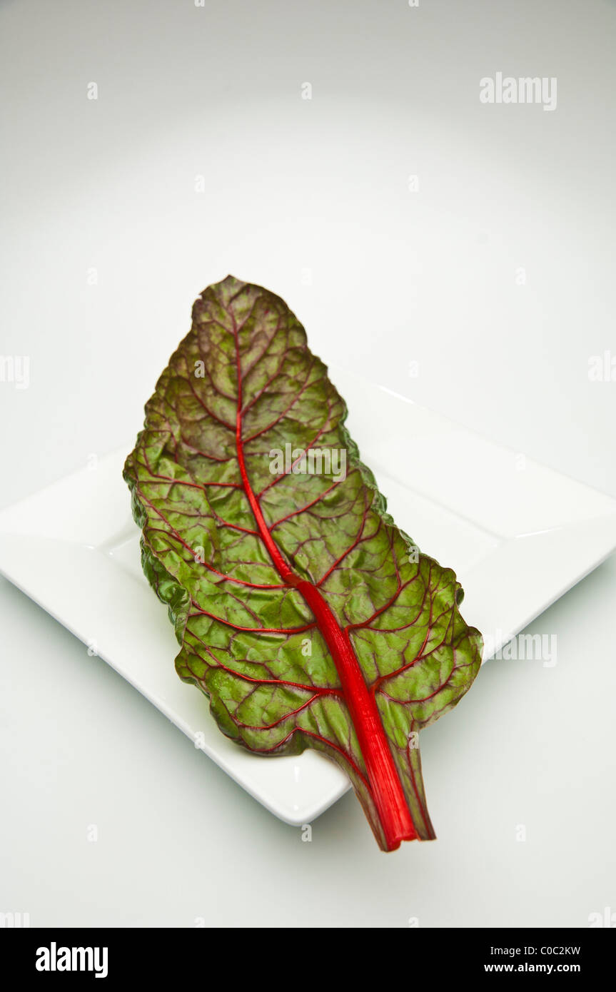 Organic Red Swiss Chard Stock Photo - Alamy
