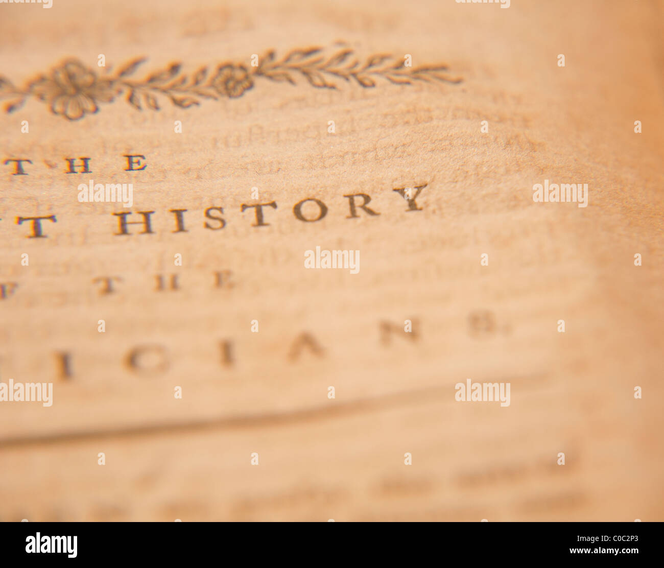 Page of old history textbook Stock Photo - Alamy