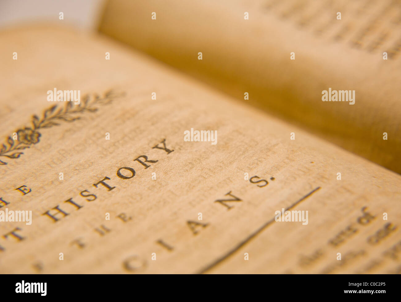 Page of old history textbook Stock Photo - Alamy