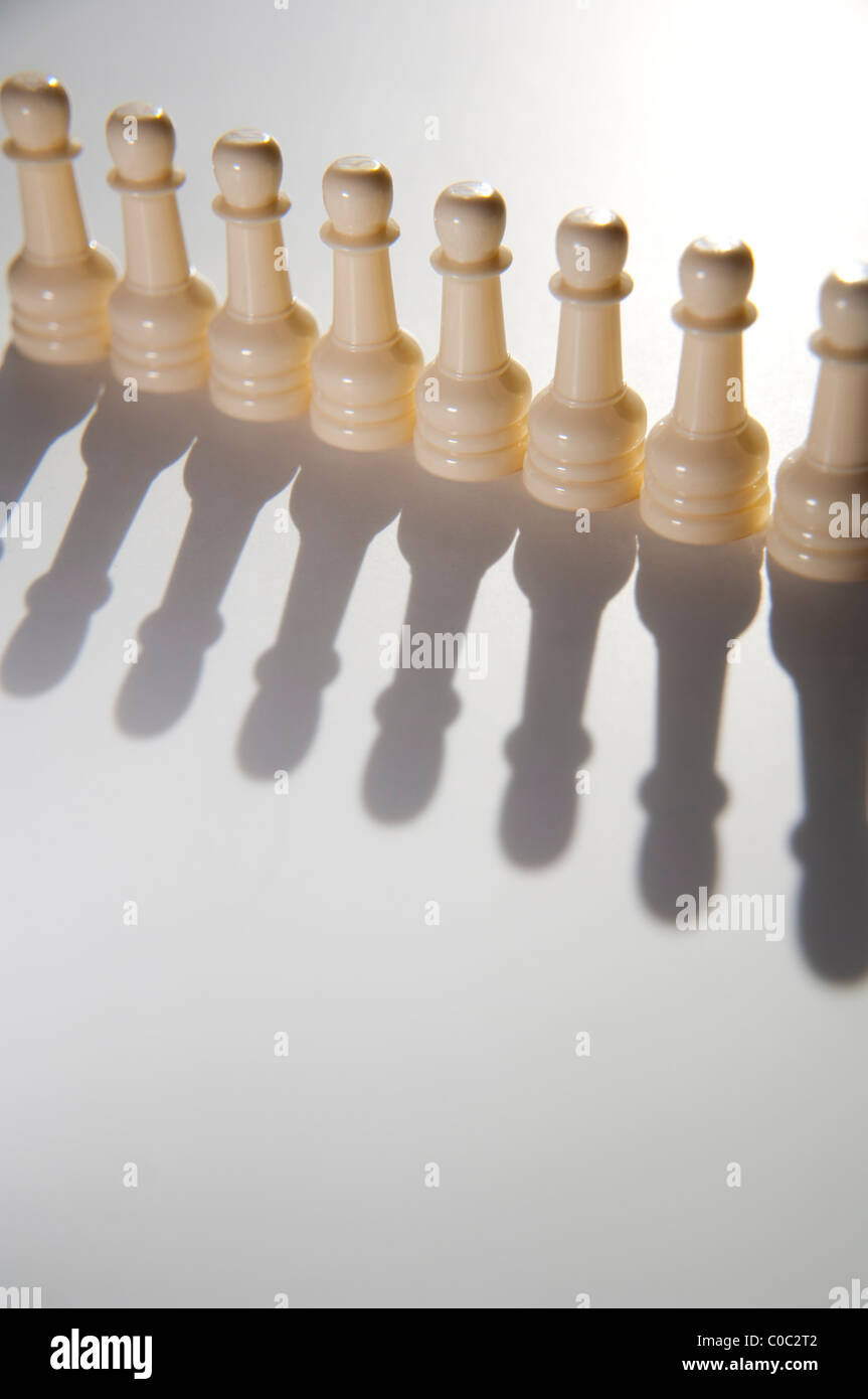 Rank of chess pawns Stock Photo - Alamy