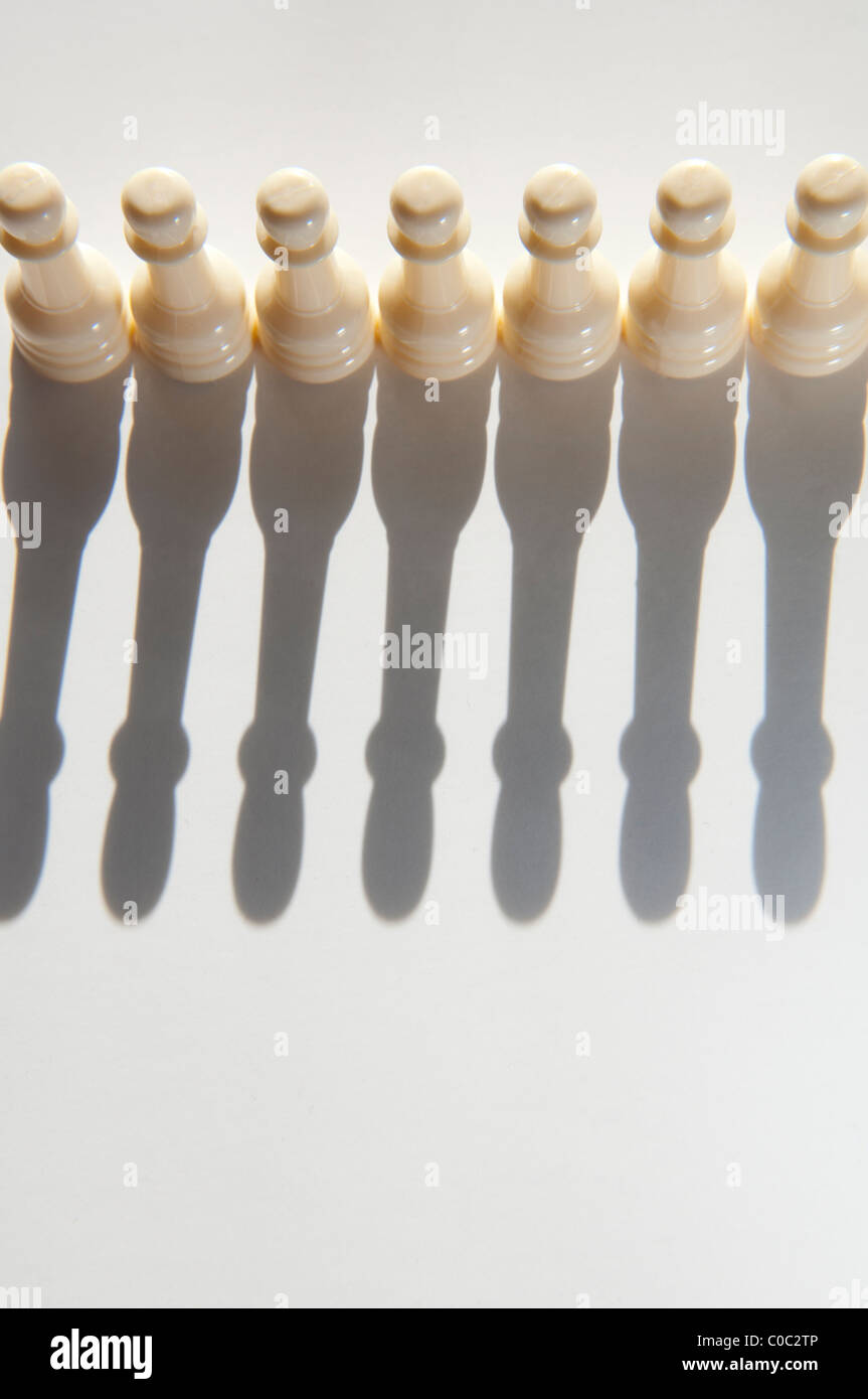 Rank of chess pawns Stock Photo - Alamy