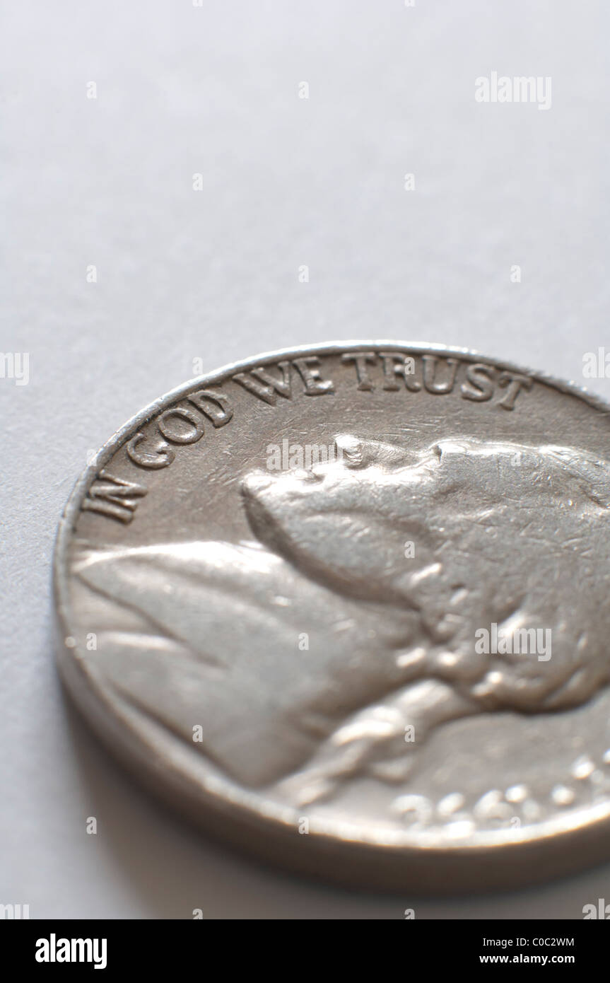 American five-cent coin, the Jefferson nickel Stock Photo - Alamy