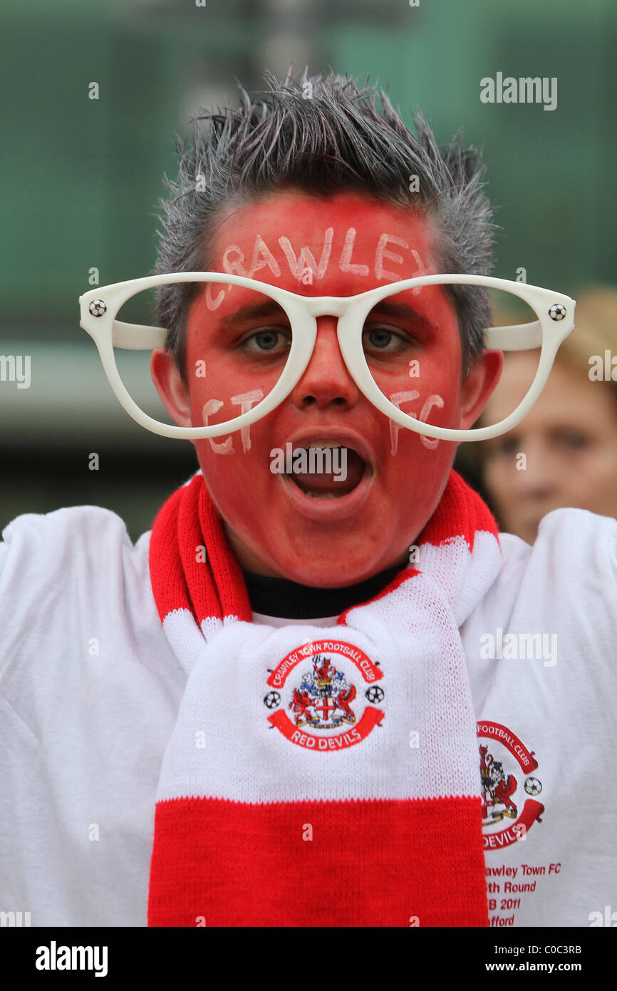 A Football Fan outside Old Trafford. Picture by James Boardman Stock ...