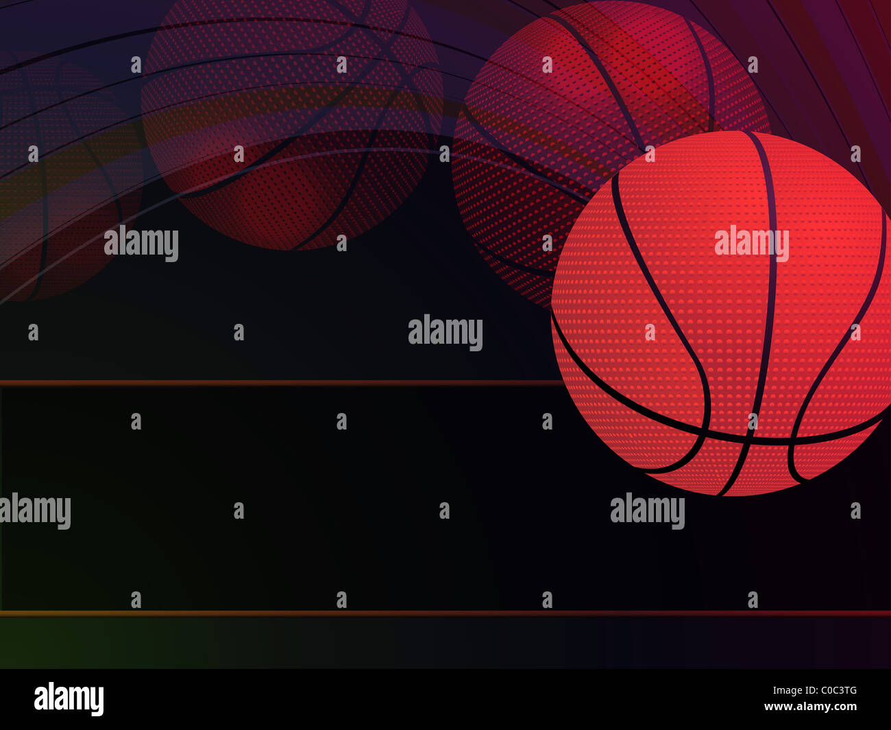 Vector illustration of detailed flying basket ball Stock Photo - Alamy
