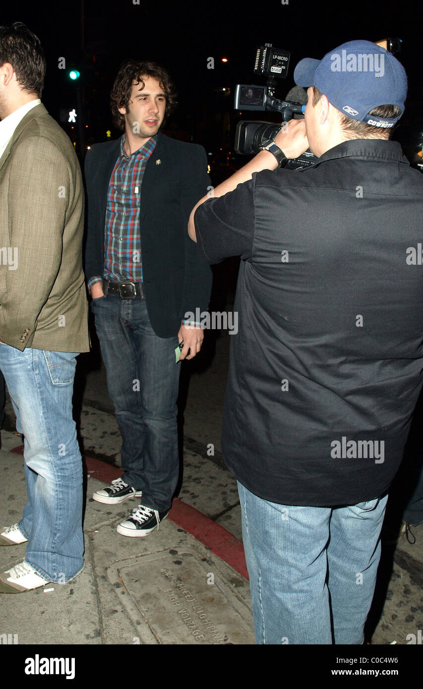 Josh Groban arriving at Villa Lounge nightclub Los Angeles, California ...