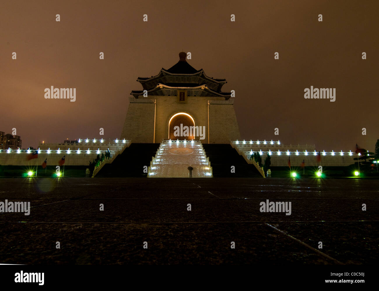 Chiang Kai Shek memorial at night Stock Photo - Alamy