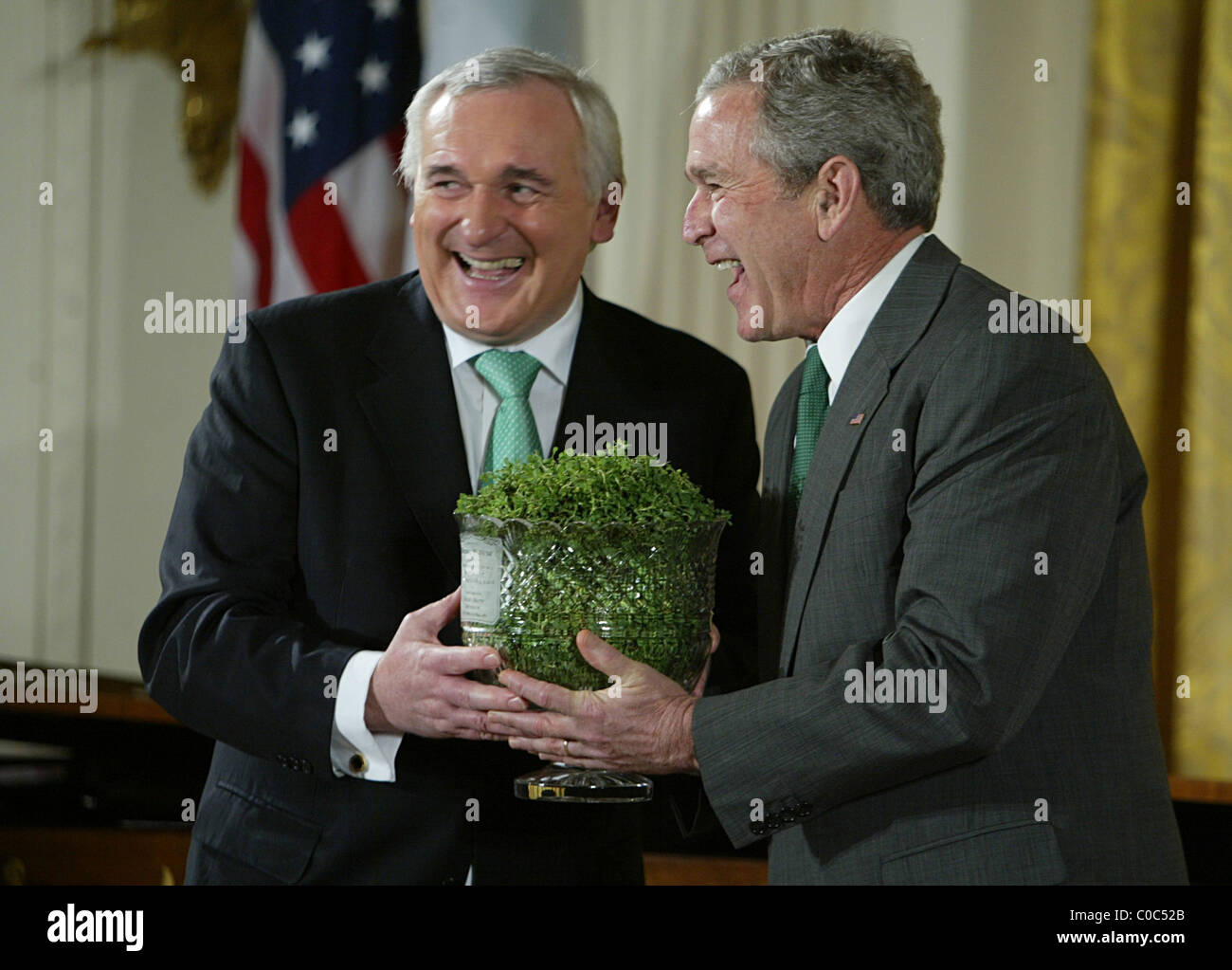 Irish Prime Minister Bertie Ahern and President George W. Bush The 8th ...