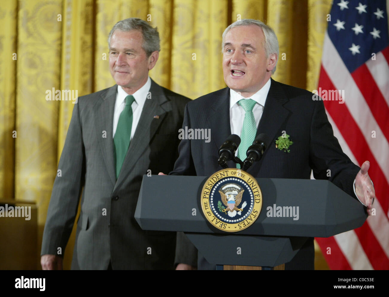 President George W. Bush and Irish Prime Minister Bertie Ahern The 8th ...