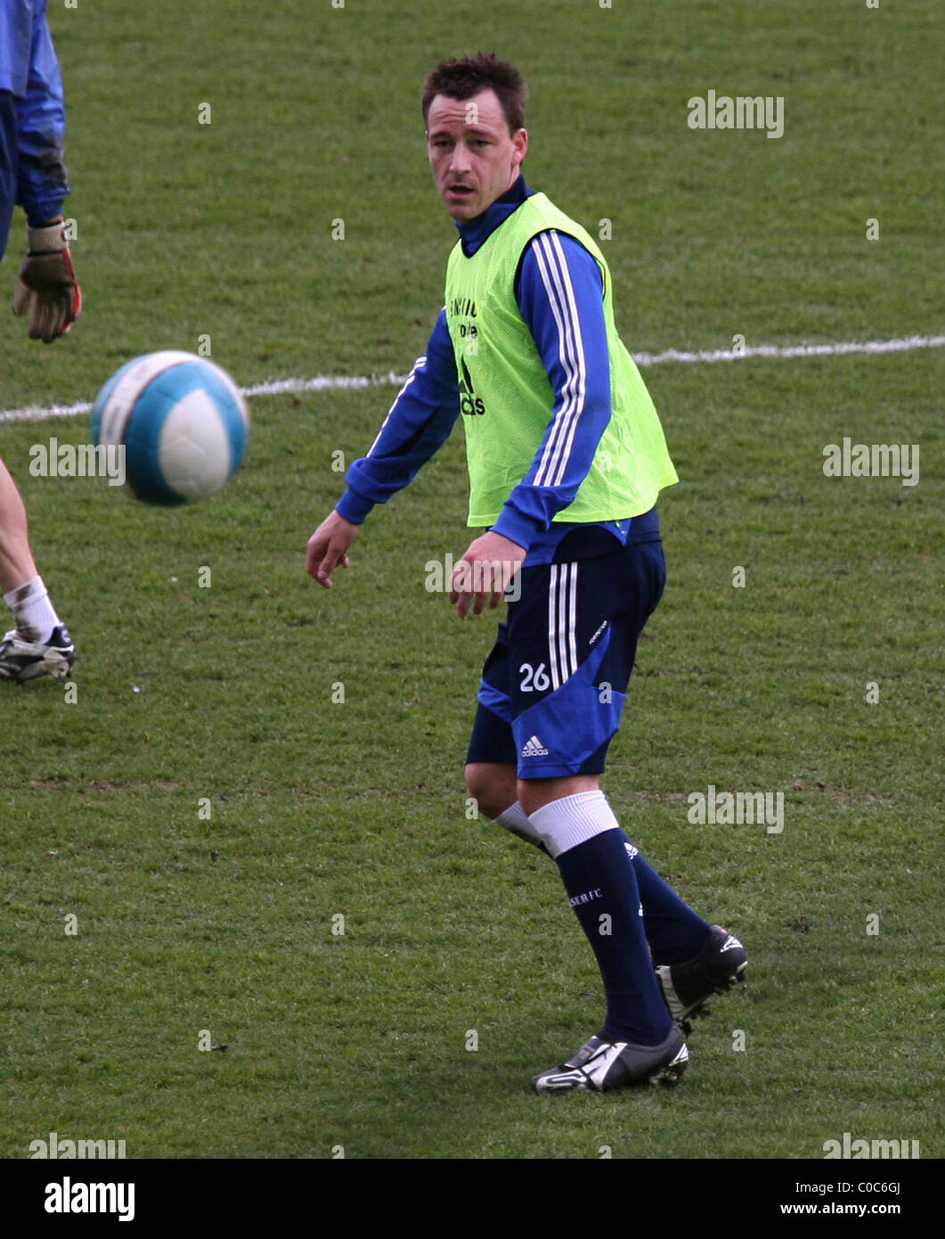 John Terry during a Chelsea Football Club training session, in ...