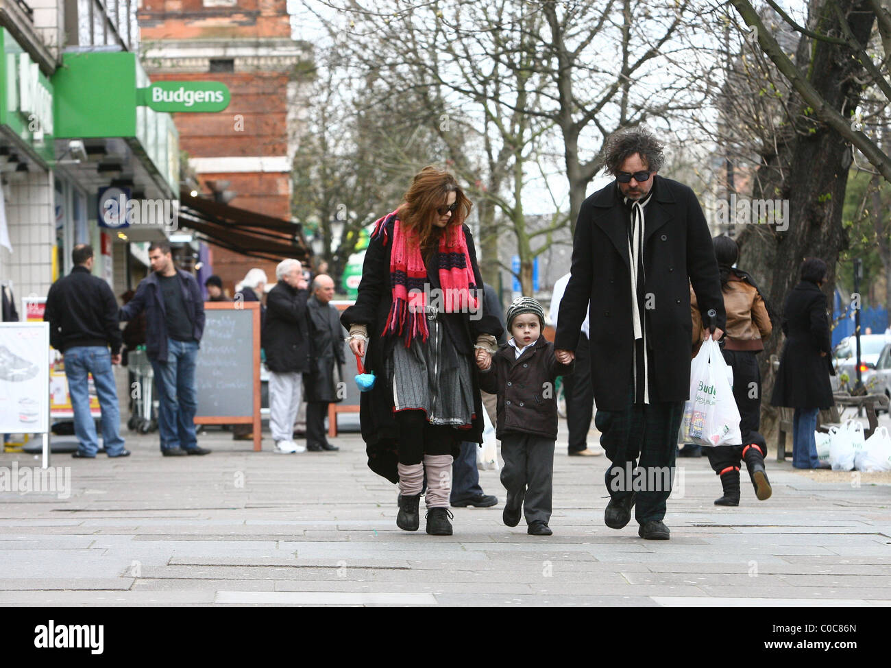 Tim Burton and Helena Bonham Carter collect their son Billy Ray Burton ...