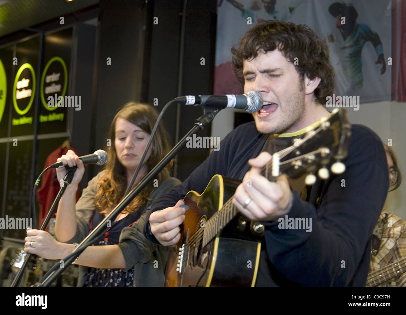The Sonic Hearts performing at Zavvi store as part of their CD launch ...
