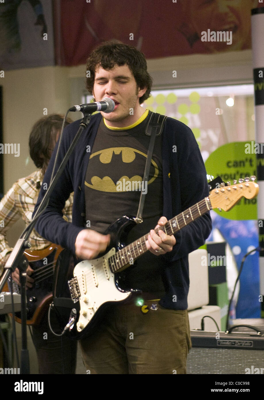 The Sonic Hearts performing at Zavvi store as part of their CD launch ...