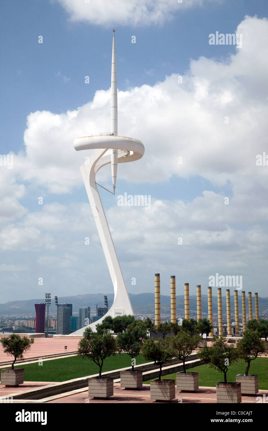 Torre Telefónica, a communication tower, designed by Santiago Calatrava ...