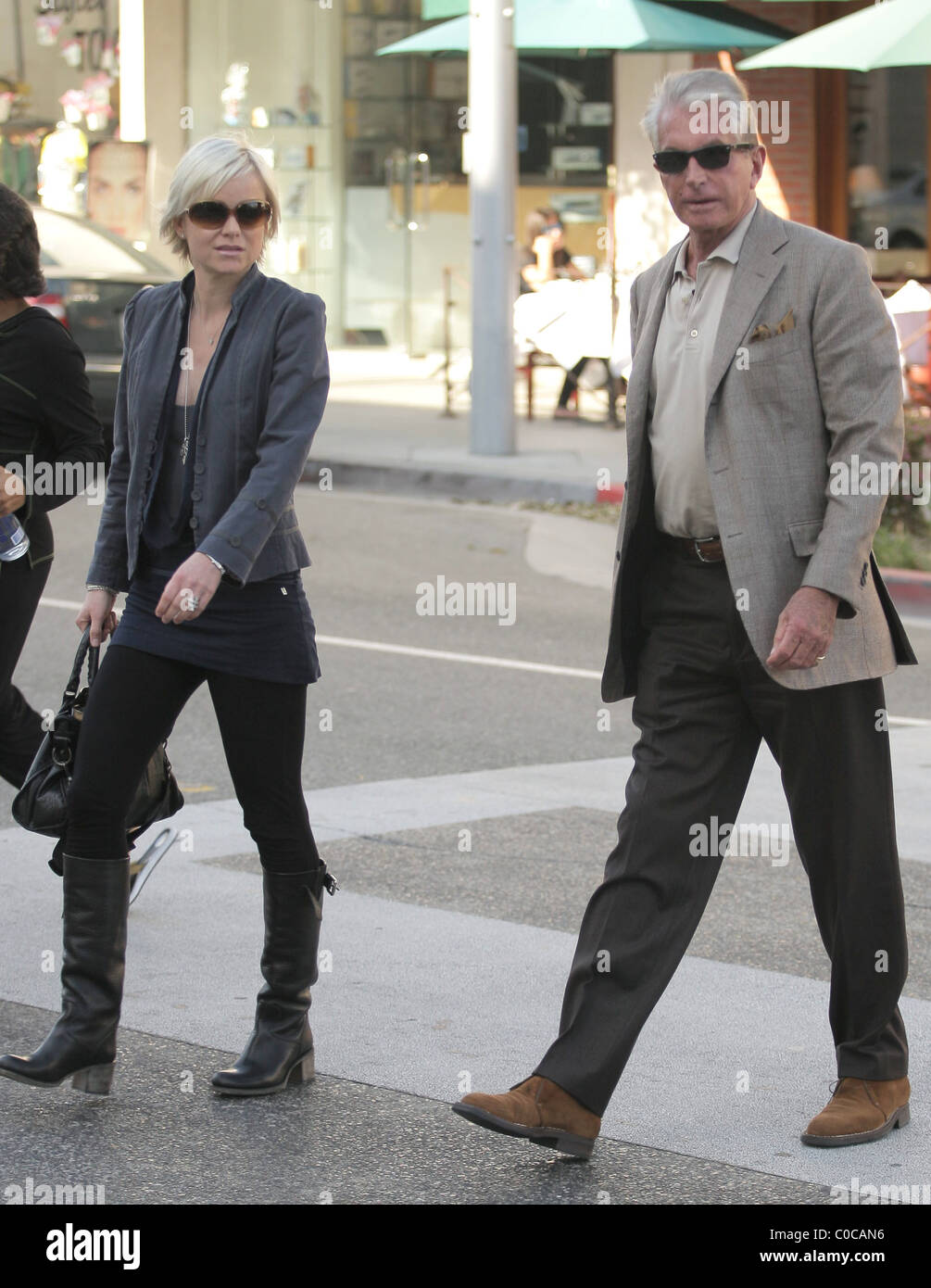 George Hamilton has lunch at La Scala restaurant in Beverly Hills. His ...