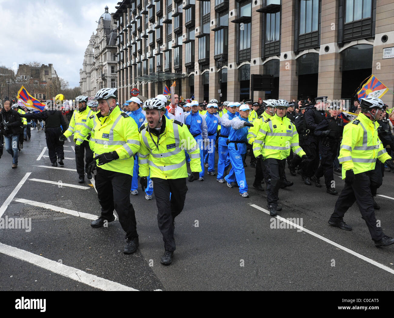 Riots break out during the Beijing 2008 Olympic Torch Relay London ...