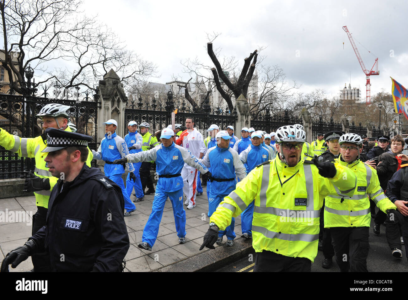 Riots break out during the Beijing 2008 Olympic Torch Relay London ...