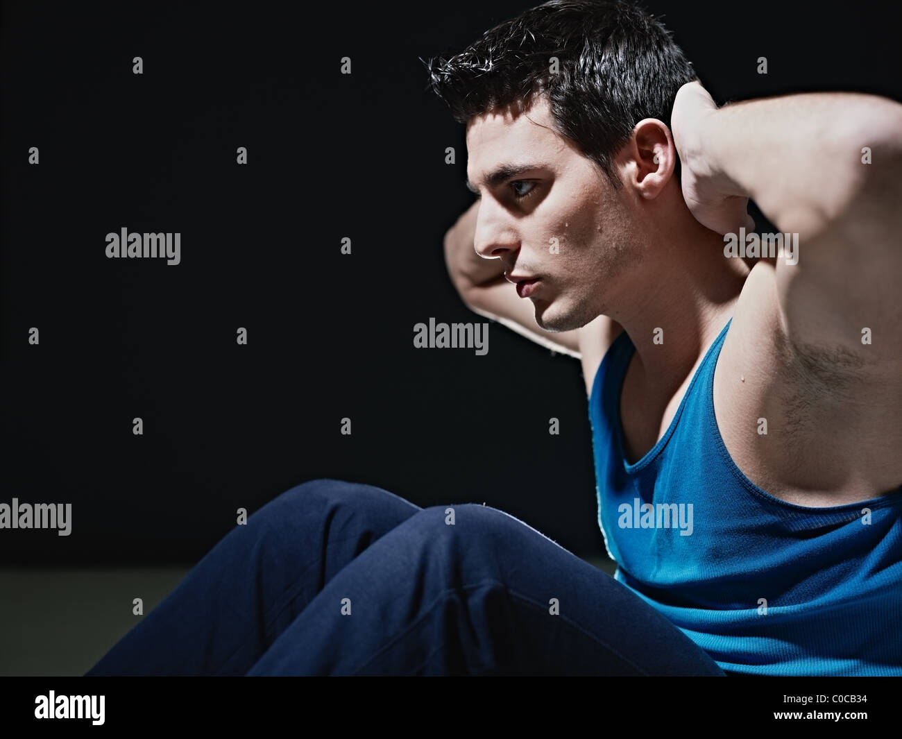 Man abdominals not gym not woman hi-res stock photography and images ...