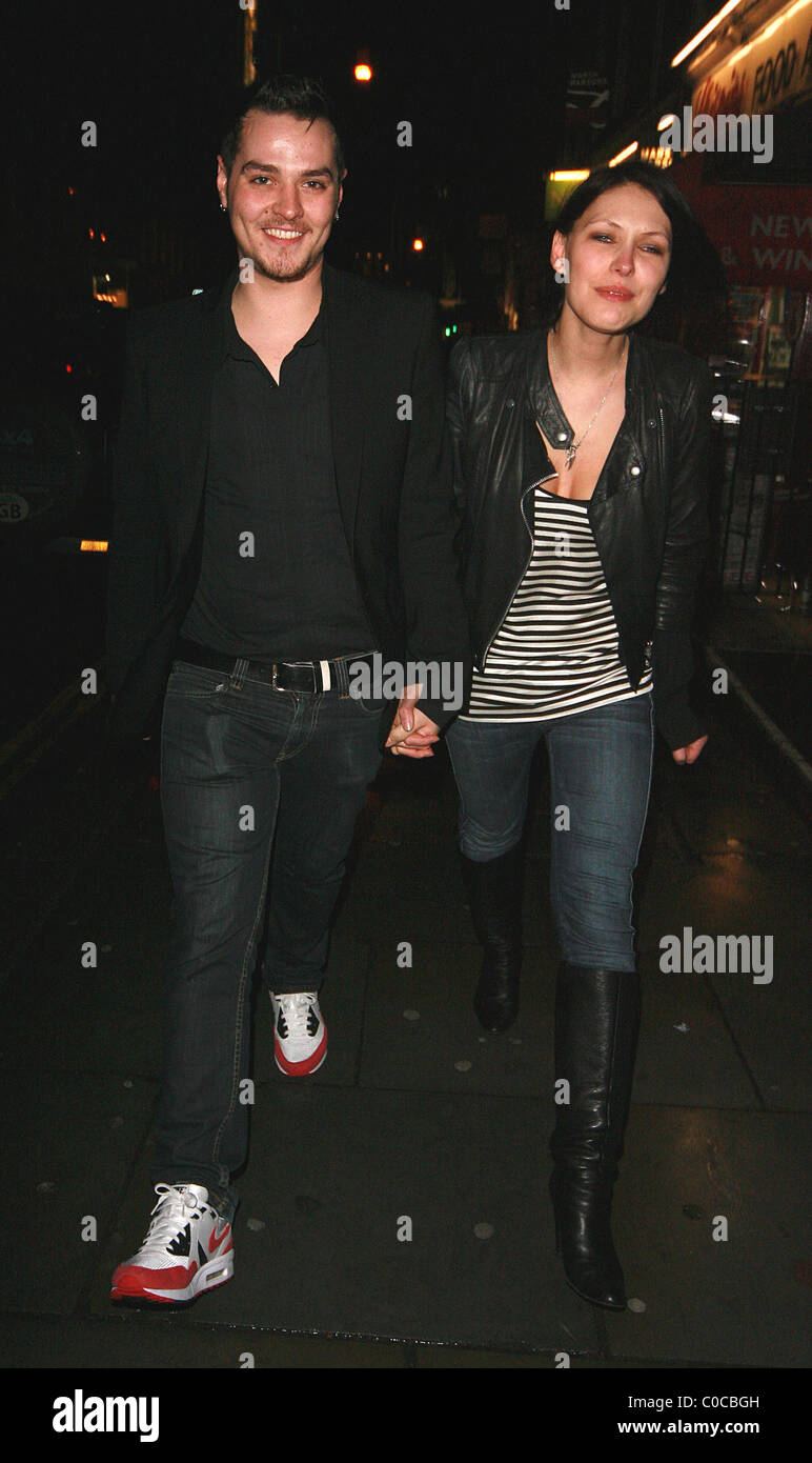Matt Willis and Emma Griffiths Leaving the Sugababes aftershow party ...