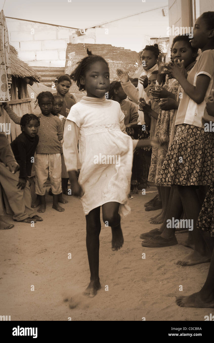 Children performing the Ovambo Dance Stock Photo - Alamy