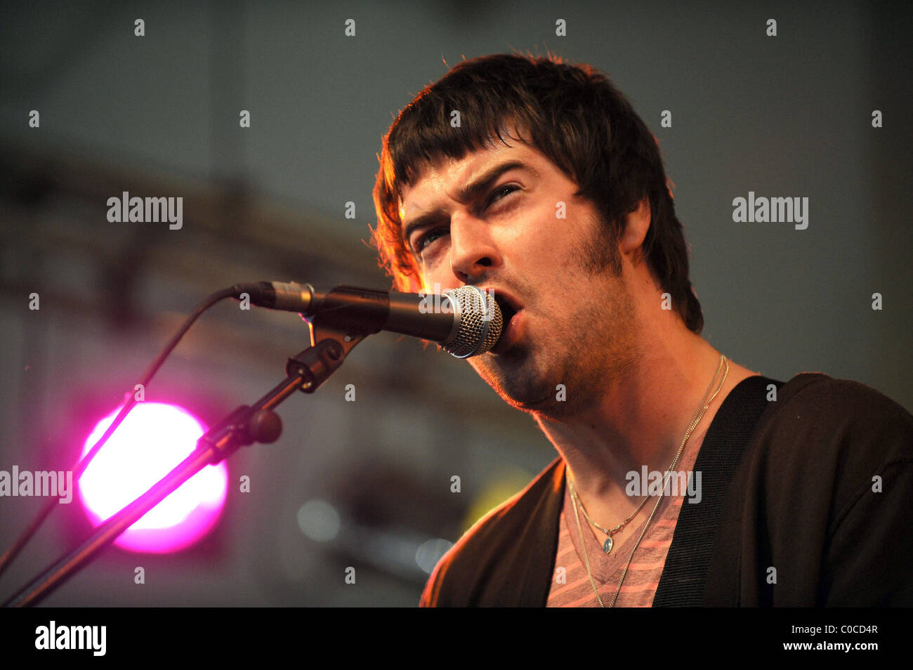 Liam Fray The Courteeners performing at HMV, Oxford Street London ...