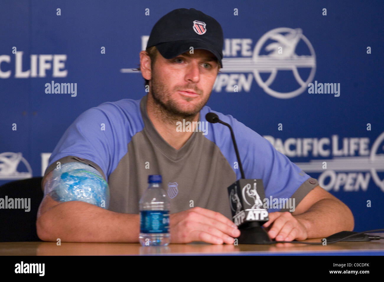 Mardy Fish plays Roger Federer Pacific Life Open Tennis Tournament ...