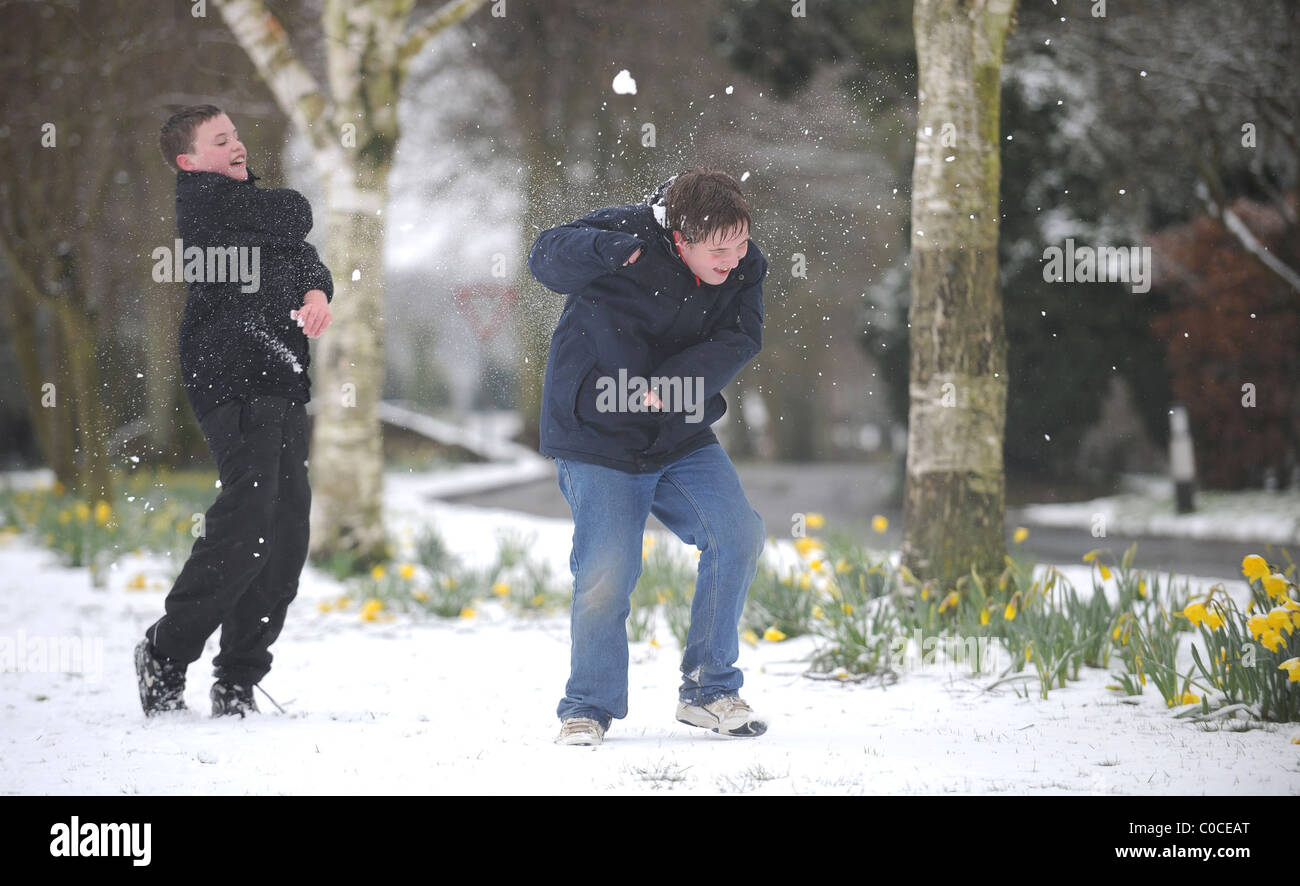 Britain's first white Easter in ten years Oxted, England - 23.03.08 ...