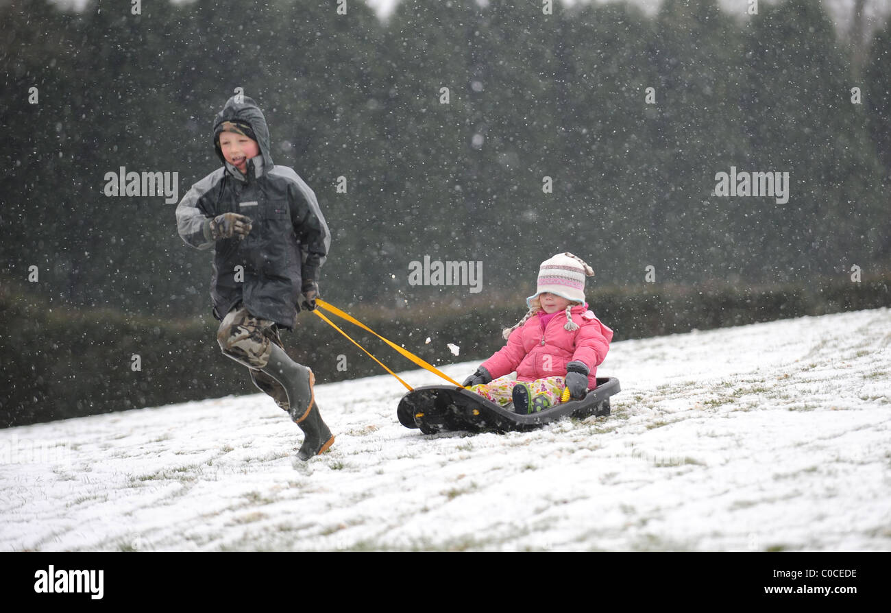 Britain's first white Easter in ten years Oxted, England - 23.03.08 ...