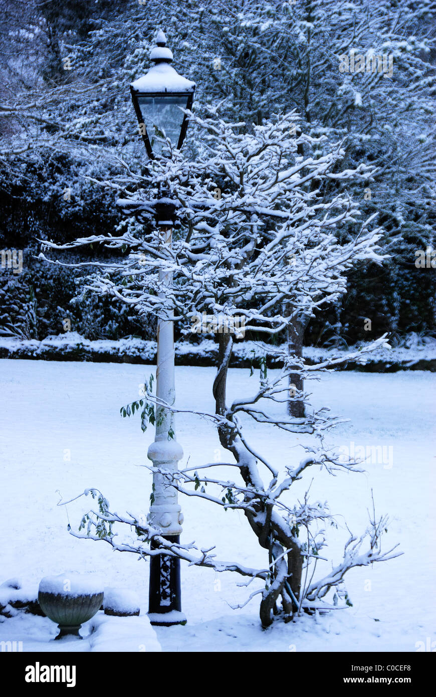 Lamp post snow hi-res stock photography and images - Alamy
