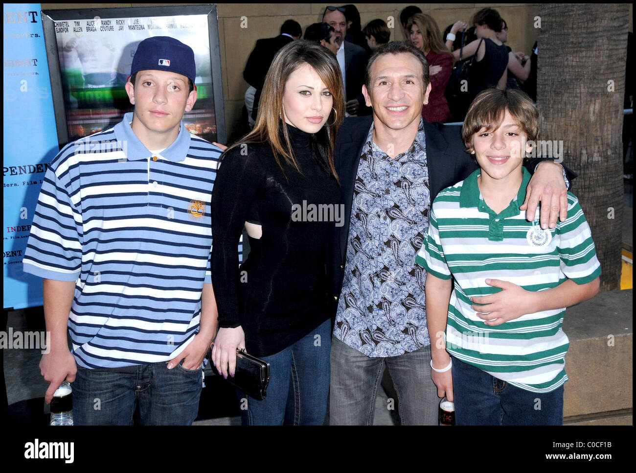 Ray 'Boom Boom' Mancini and family attend the premiere of 'Redbelt ...