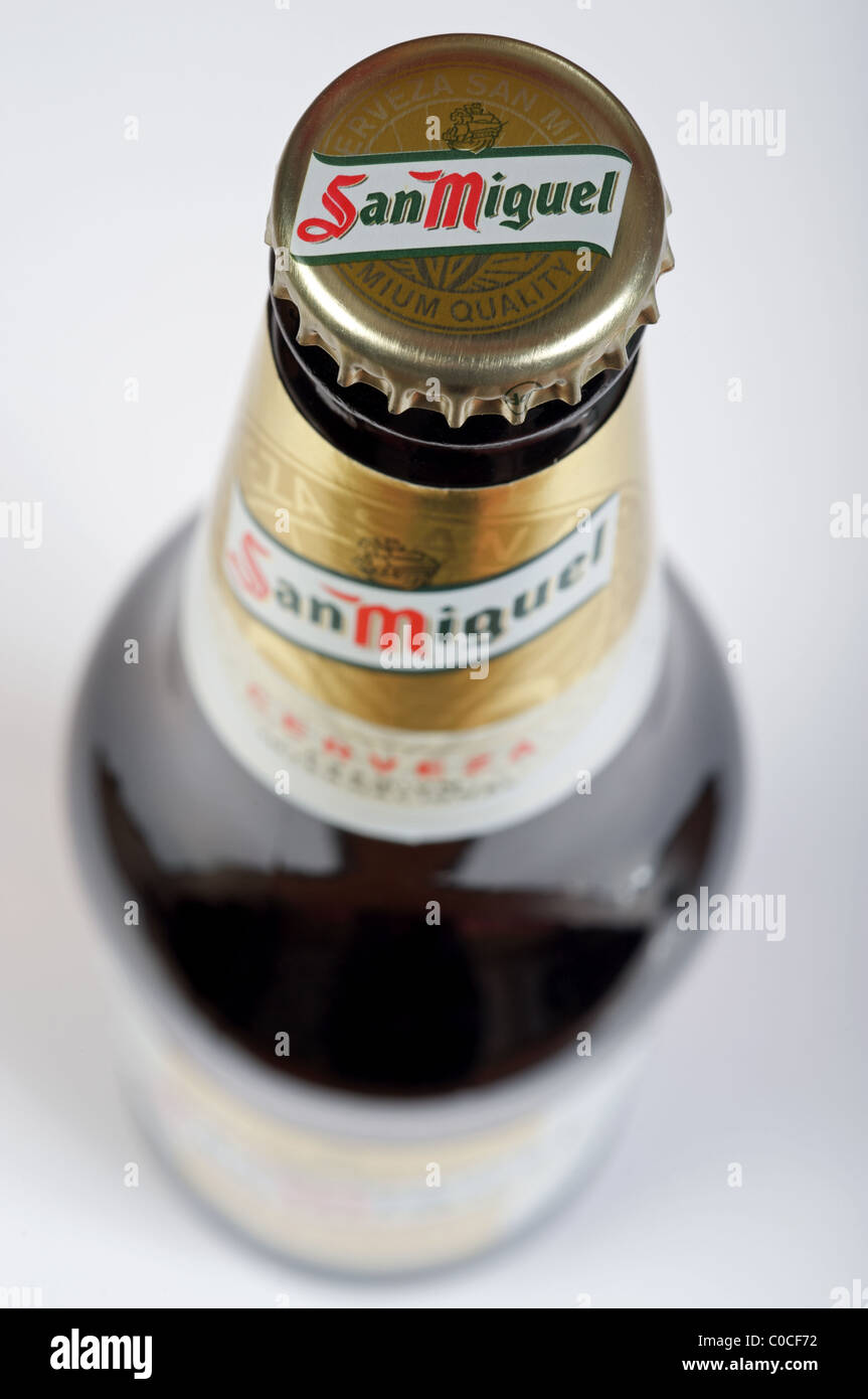 San Miguel Spanish beer Stock Photo - Alamy