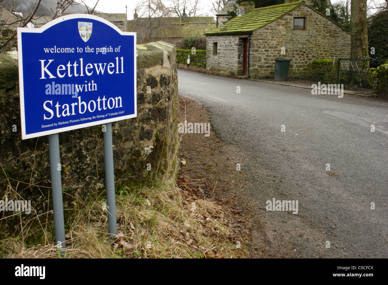 Parish sign at Starbotton, Wharfedale, Yorkshire Dales, UK Stock Photo ...