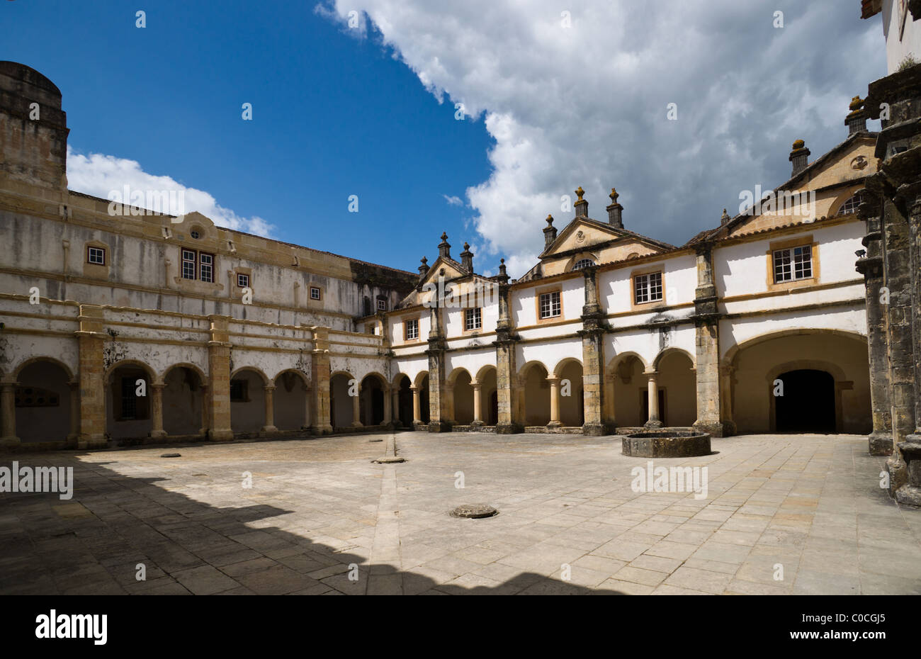 Hostelry cloister of the Convent of Christ in Tomar (Portugal ...