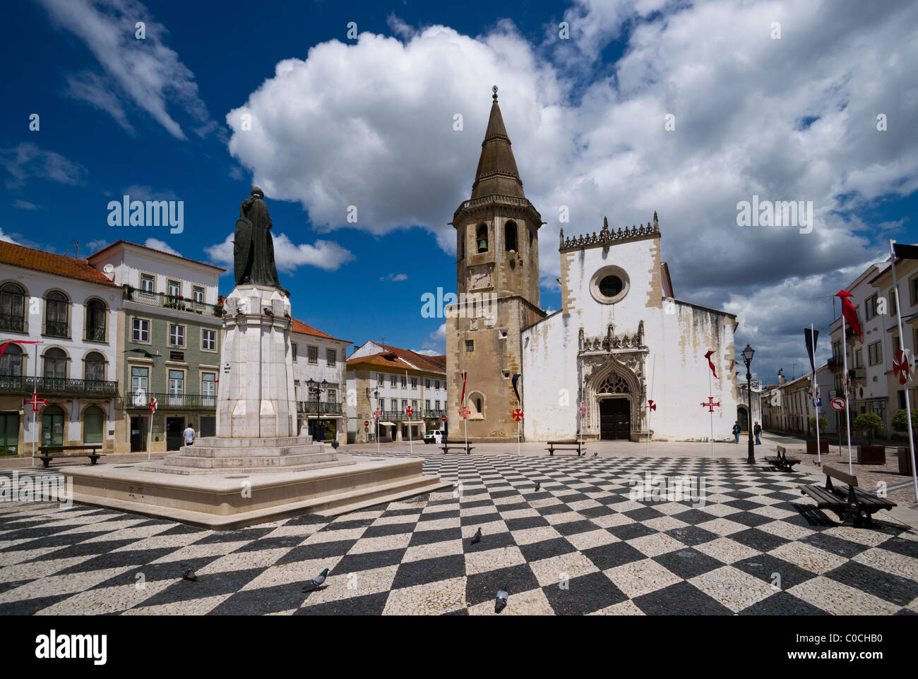 Church of São João Baptista in the centre of Tomar, Portugal Stock ...