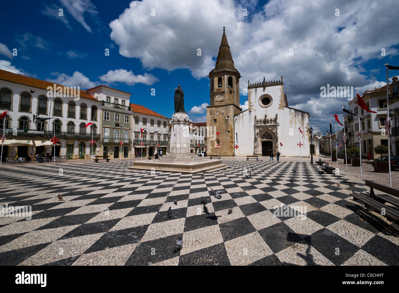Church of São João Baptista in the centre of Tomar, Portugal Stock ...