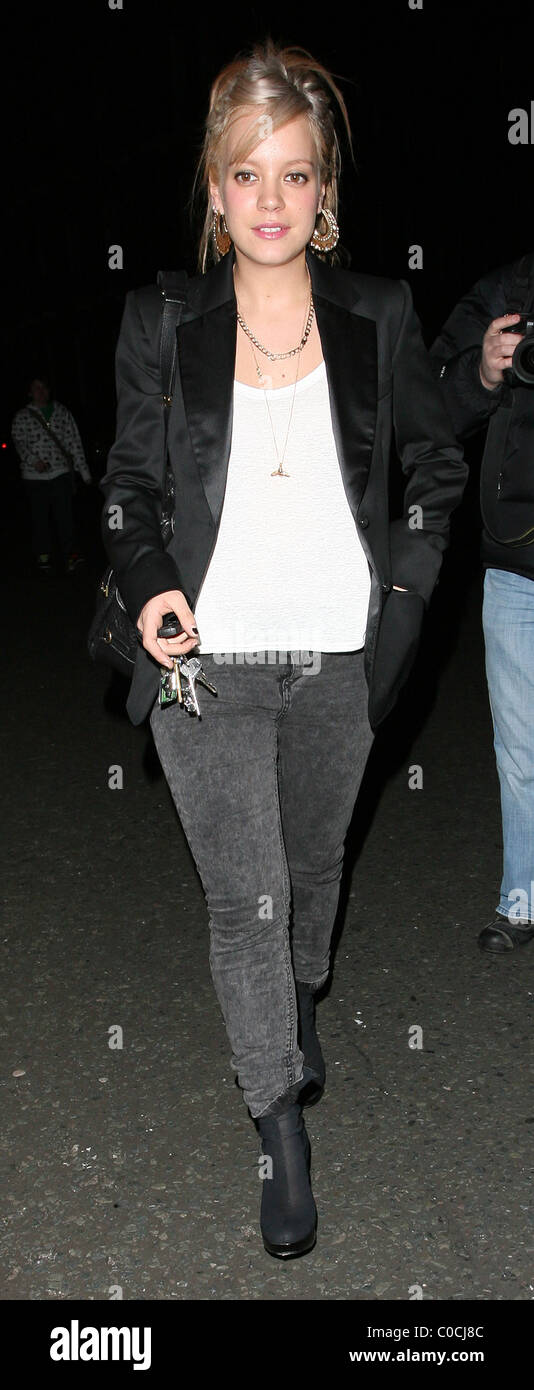 Lily Allen and pal James Corden leave the Royal Albert Hall, having ...