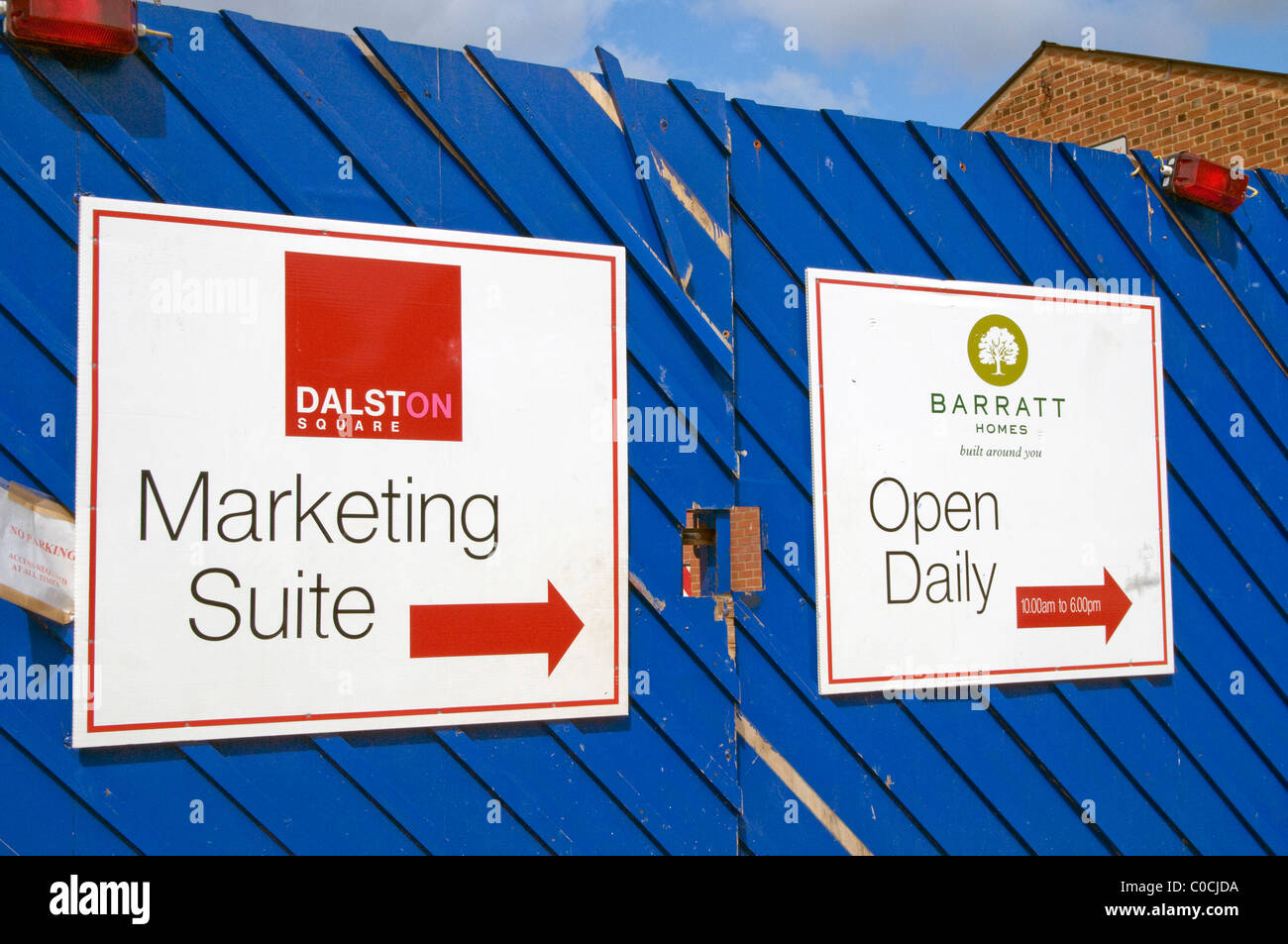 UK.SIGNS IN CONSTRUCTION OF NEW HOUSING DEVELOPMENT AROUND LONDON 2012 ...