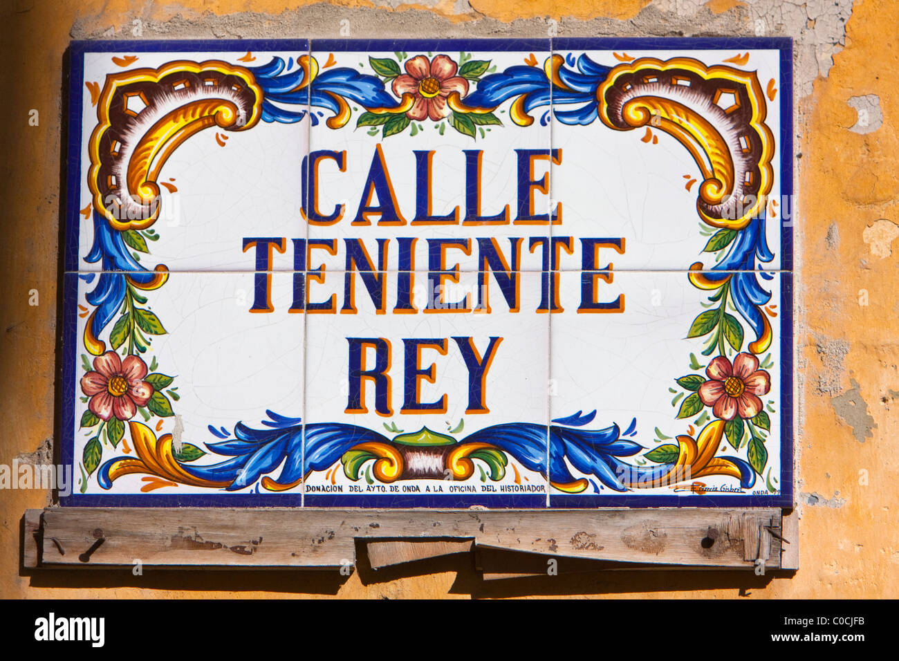 Cuba, Havana. Tile Street Sign, Old Havana Stock Photo - Alamy