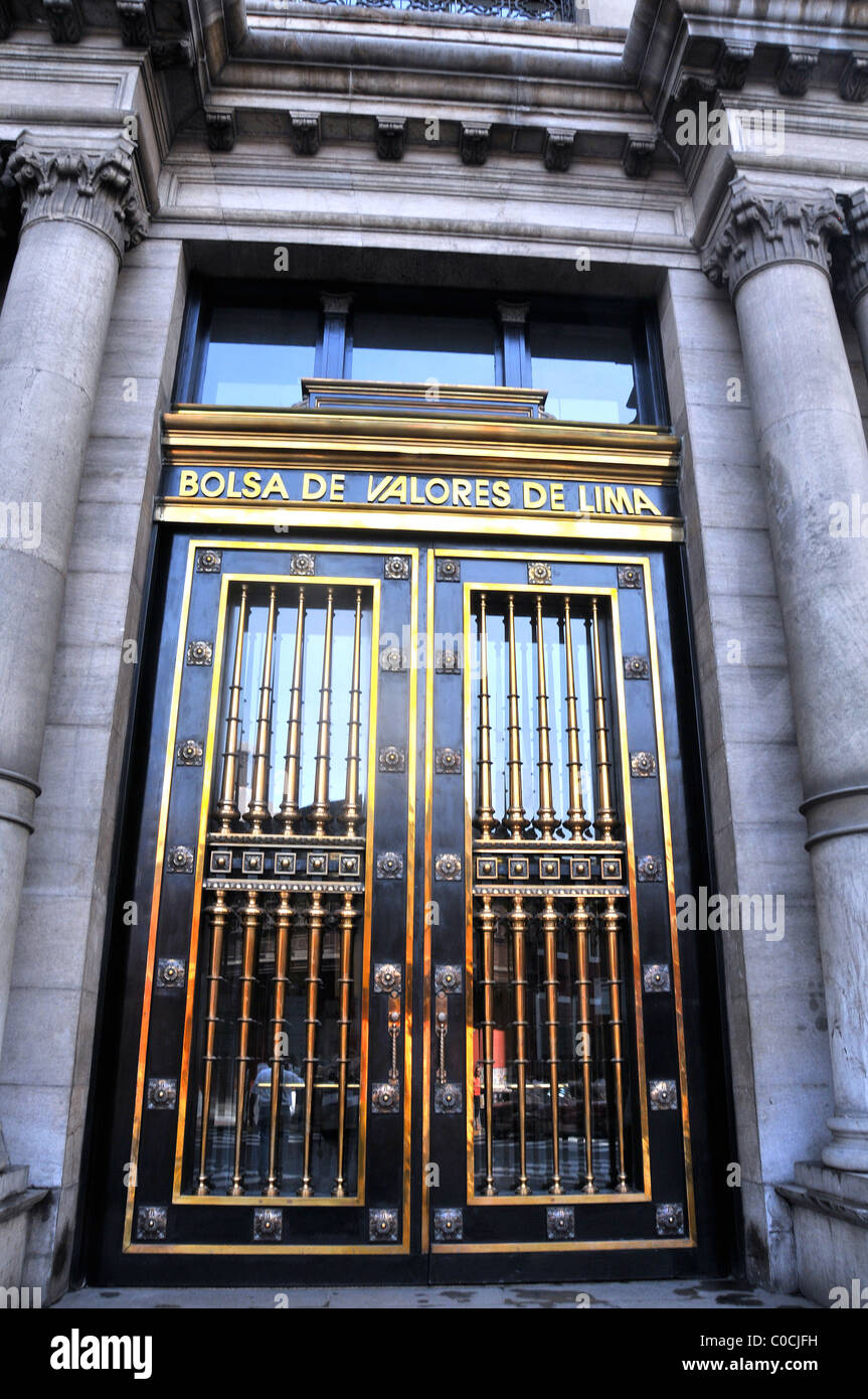 Stock exchange Lima Peru South America Stock Photo - Alamy