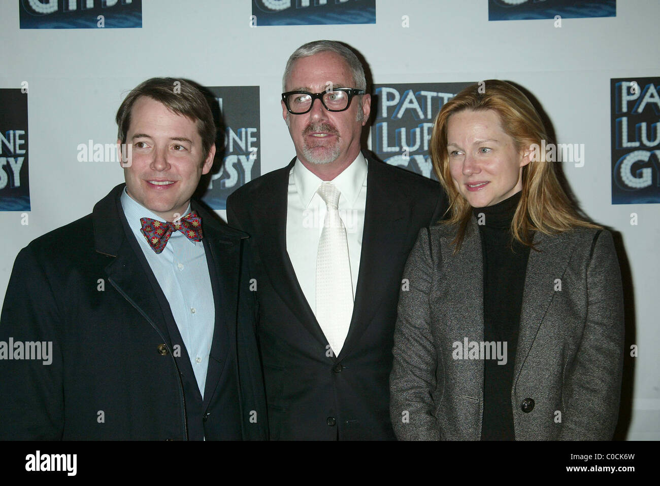 Matthew Broderick, Scott Wittman and Laura Linney Attending the opening ...