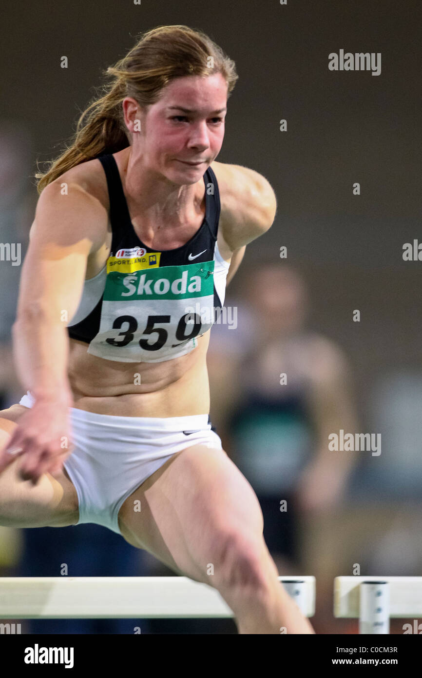 VIENNA, AUSTRIA - FEBRUARY 19: Austrian Indoor track and field ...