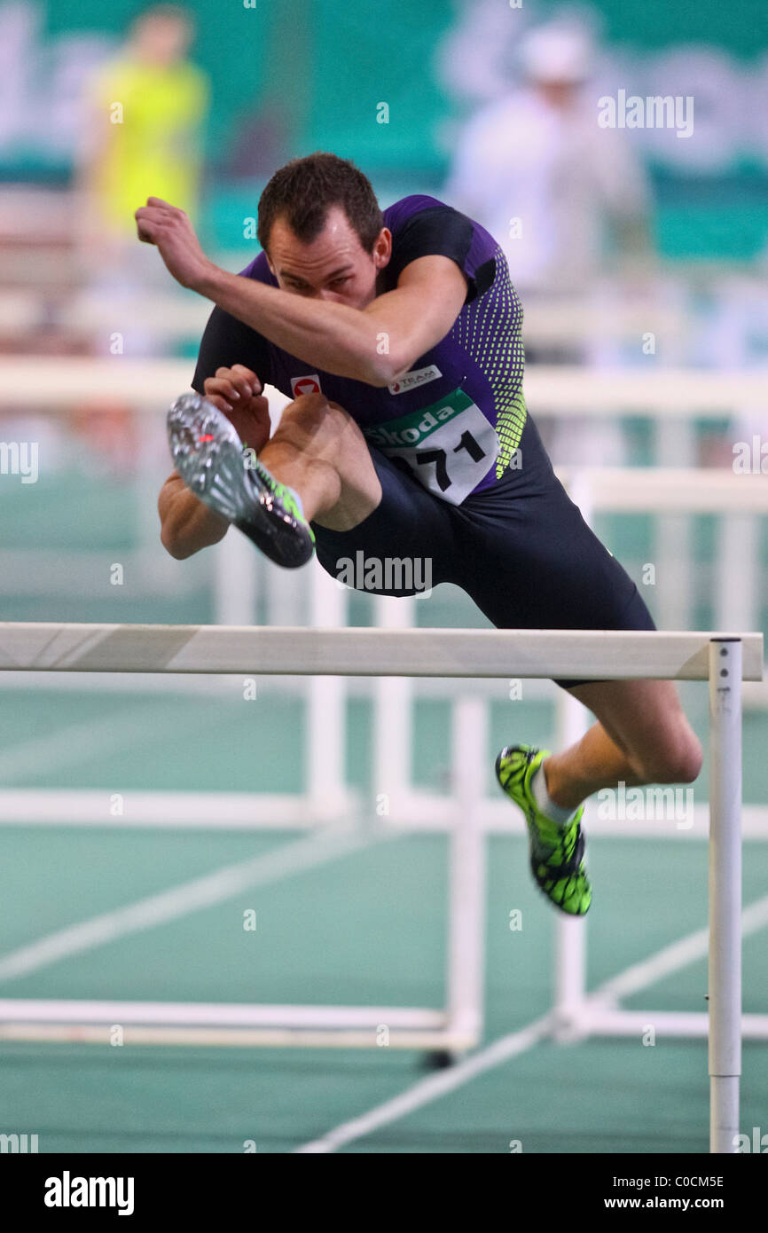 VIENNA, AUSTRIA - FEBRUARY 19: Austrian Indoor track and field ...